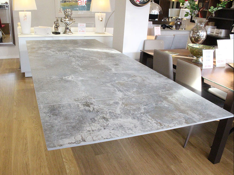 Victoria Dekton top dining table 200/290x120cm in Orix display